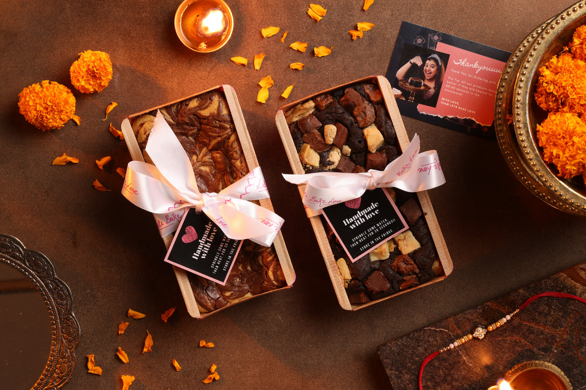 The Eggless Tea Cakes Gift Box ( Nutella Vanilla and Triple Chocolate ...